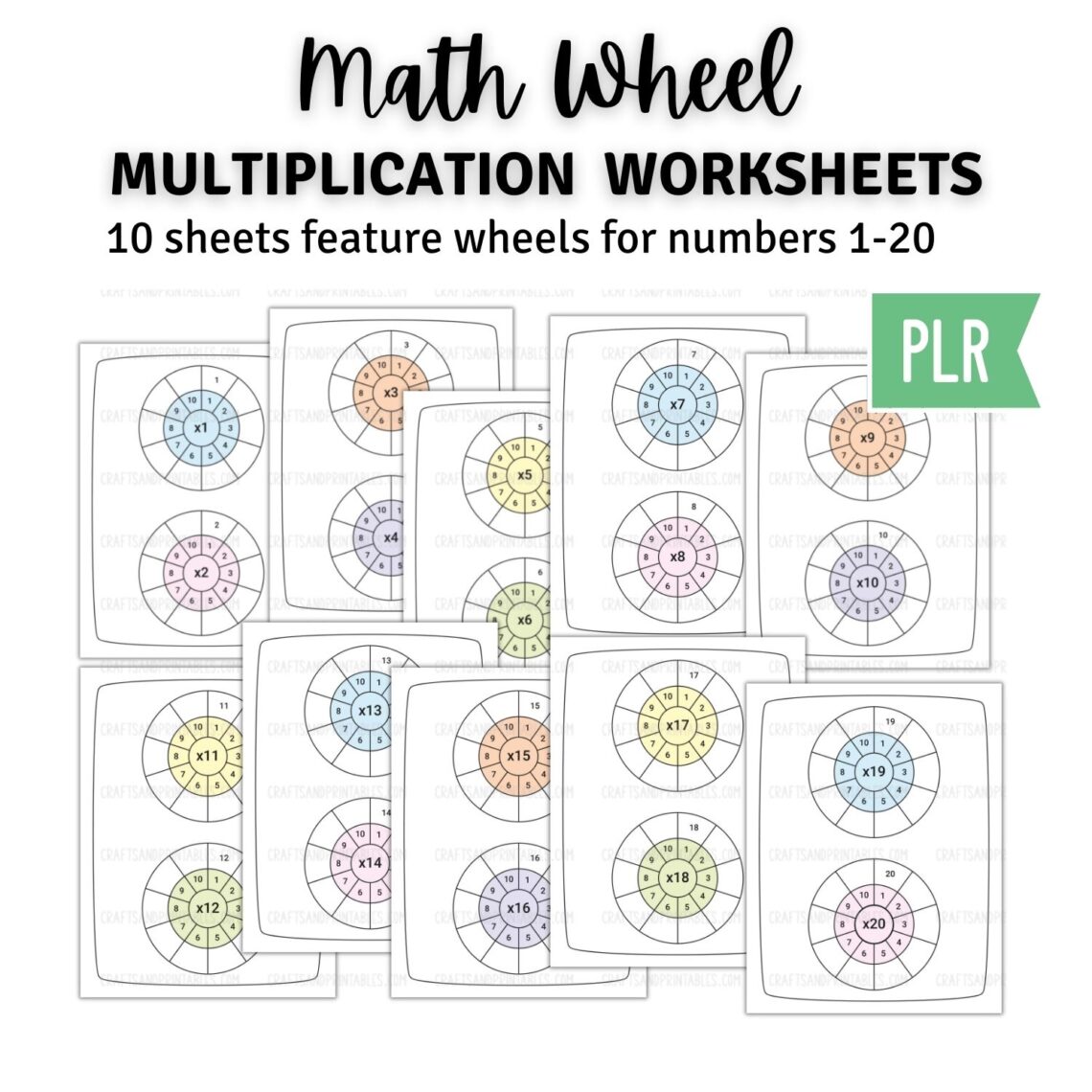 PLR Multiplication Math Wheels » Surf And Sunshine Designs