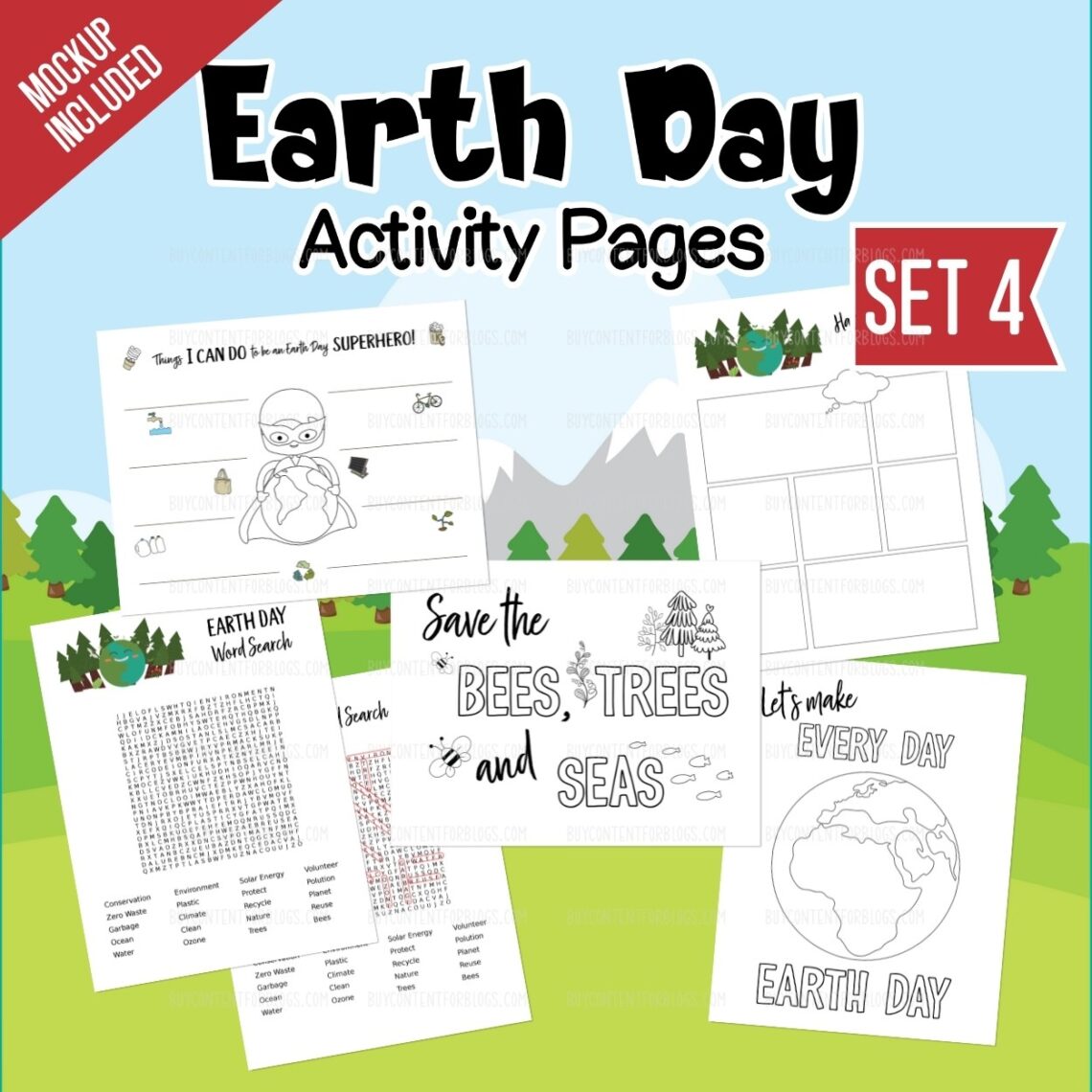 Earth Day Activity Bundle Set 4 » Surf And Sunshine Designs