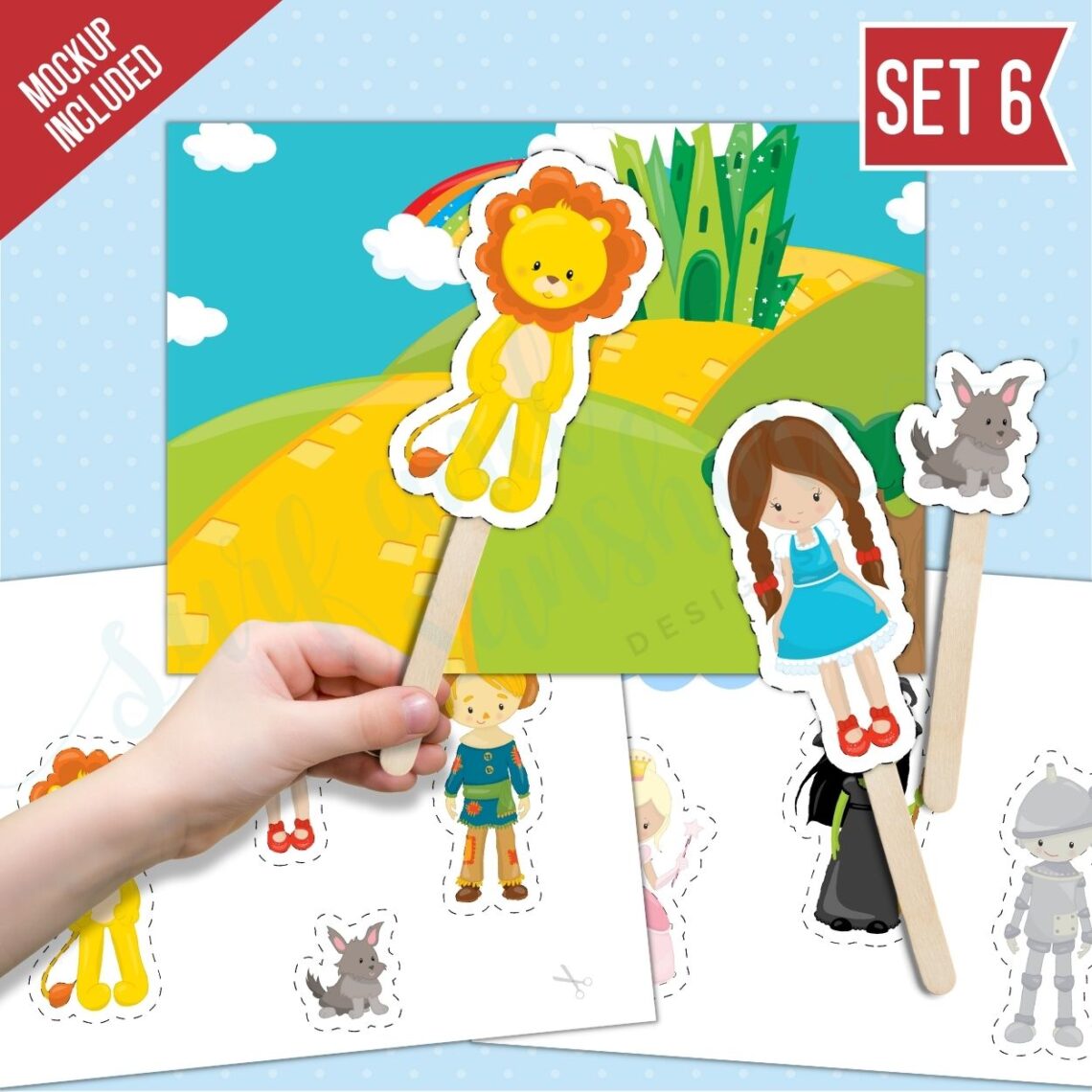 Wizard Of Oz Popsicle Stick Puppets Printable Set 6 » Surf And Sunshine ...